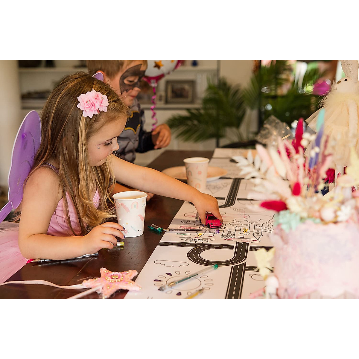 Zoe & Jim Giant Coloring Paper roll for Kids. Large Coloring Roll. 26 feet x 17 inches of Preschool Play Fun. Craft kit roll. Coloring Activity Banner. Toddler Art and Creativity Toys., White