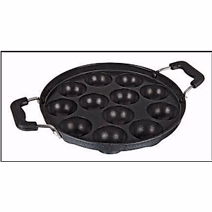 Big Christmas Gift Appam Patra Paniyaram Non Stick Pan, Nonstick Appam Pan, Appa Chetty Paniyaram Pan Patra, Non Stick Pan With Stainless Steel Lid