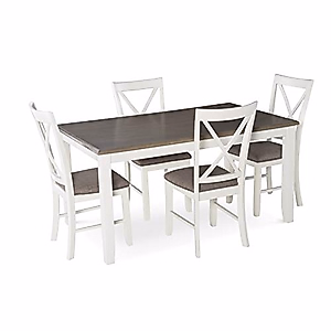 Powell Furniture Jane 5 Piece Dining Set, White