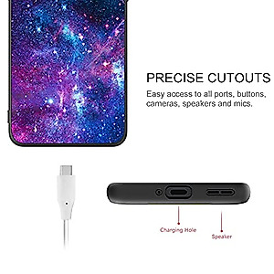 BENTOBEN for OnePlus 9 Case 5G, Slim Fit Glow in The Dark Hybrid Hard PC Soft TPU Bumper Drop Proof Protective Girls Women Boys Men Phone Case Cover for OnePlus 9 2021 (6.55 Inch), Nebula/Galaxy