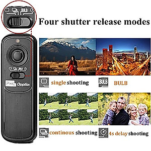 Pixel 2.4G Wireless Remote Control DC2 Remote Shutter Release Compatible with Nikon MC-DC2 Z7 Z7II Z6 Z6II Z5 D5600 D3300 D5000 D5100 D5200 D5300 D90 D7000 D7100 D7200 D7500 D780 D610 D750 P7700 P7800