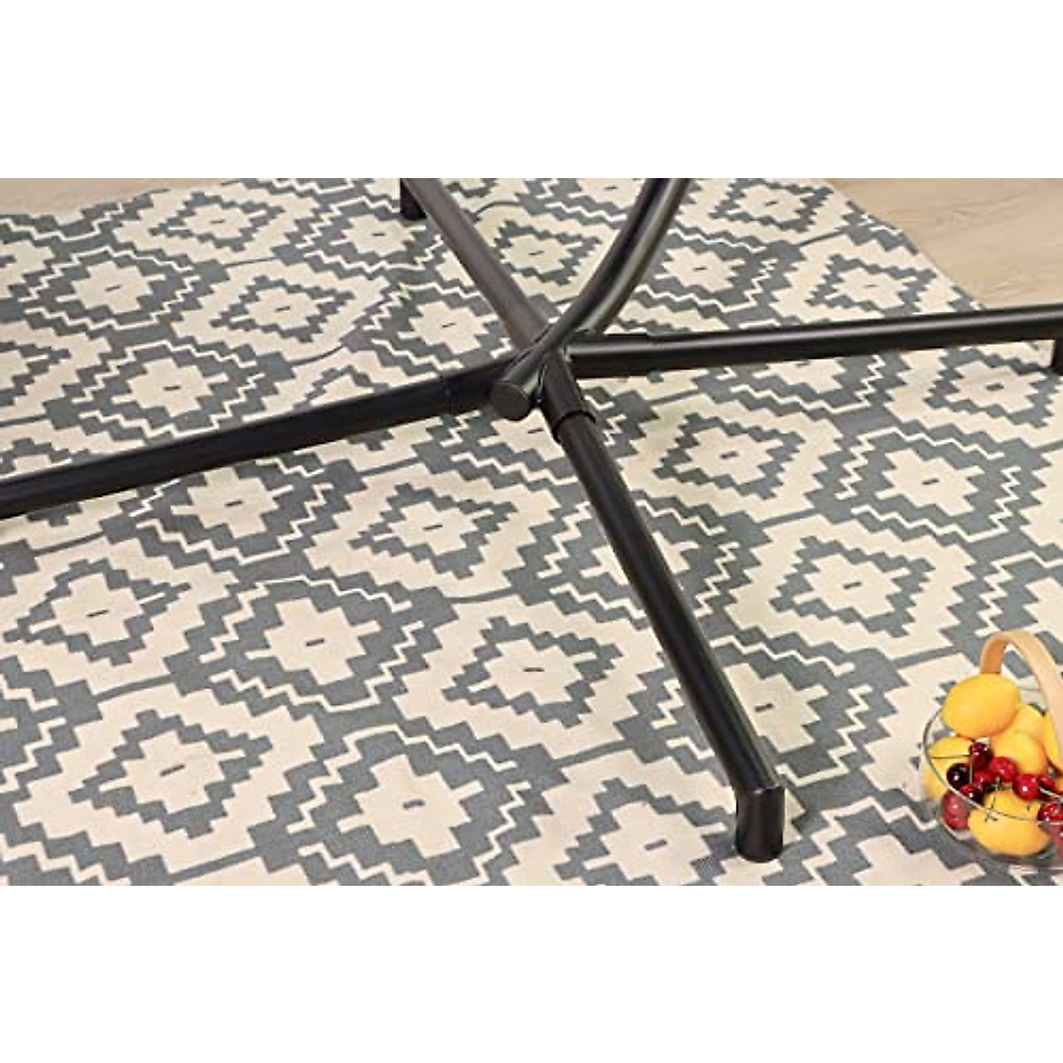 Avenlur Outdoor Patio Hanging Chair - Egg Chair with Stand, Indoor/Outdoor Hanging Chair for Patio Bedroom Balcony (Grey)