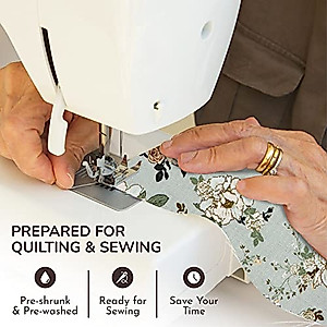 Tinyspool & Co. Jelly Roll Fabric Strips for Quilting, Crafting, and Sewing, 40 Strip Assorted Bundle, Soft Cotton for Blanket, Rug, Upholstery, Home Decor, and Purse Making, Waterlily Pond