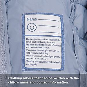 Bouclede Toddler Baby Girls Goose Down Jackets Kids Pink Puffer Jacket 750 Fill Light-Weight Water-Resistant Hooded Winter Down Coat