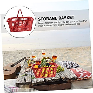 16 Pcs Fruit Picking Basket Plastic Storage Basket Snack Baskets for Candy Containers Portable Organizer Bins for Bathroom Grocery Crate Mini Containers Fig Baskets Pack