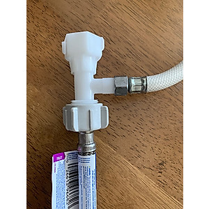 LeonKing Bidet US 7/8"(15/16") Up and down and 3/8" side T adapter plastic 3 way connector with rubber washer