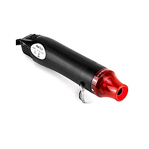 QWORK Heat Gun, 110V 300W Hot Air Gun Tools Shrink Gun with Stand and Power Cord, for Shrinking Wrapping PVC, DIY Embossing and Drying Paint