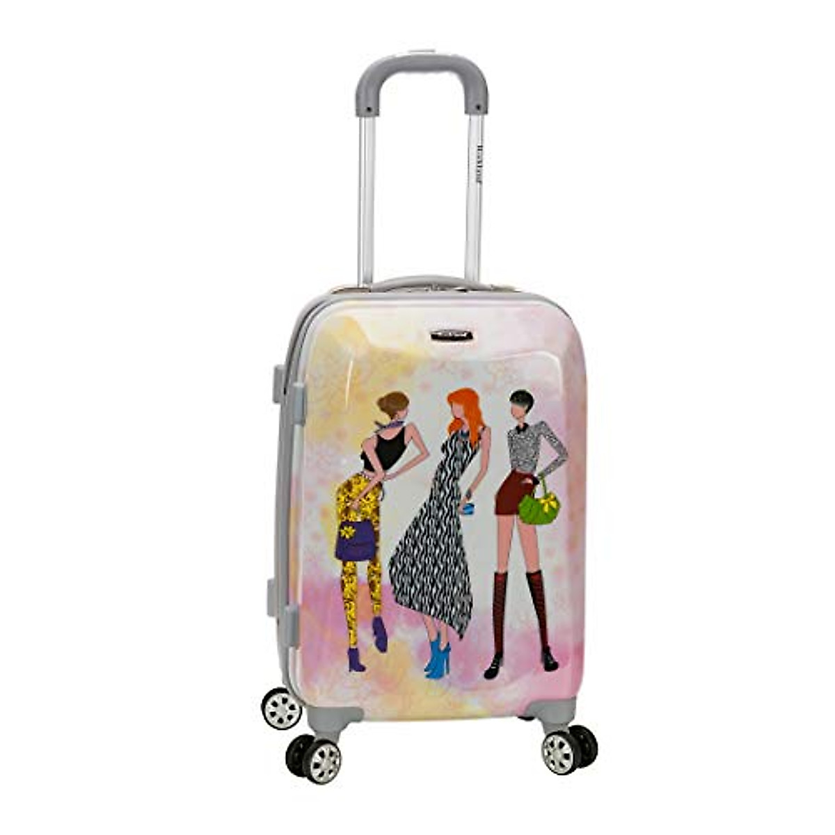 Rockland Vision Hardside Spinner Wheel Luggage, Assorted/Multicolor, Carry-On 20-Inch