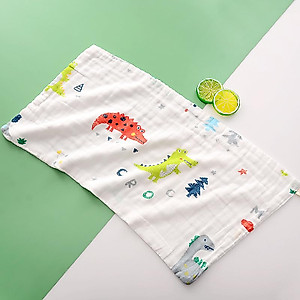 KOROTUS 10 Pack Muslin Burp Cloths for Baby - Ultra-Soft 100% Cotton Baby Washcloths - Large 20'' by 10'' Super Absorbent Spit Up Rags