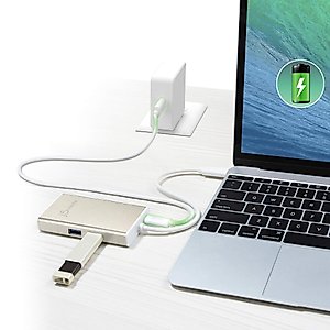 j5create USB C Hub Multi-Adapter Docking Station with HDMI 4K, 2X USB 3.1 SuperSpeed Ports, Ethernet, Power Delivery 2.0, JCA374-R (Renewed)