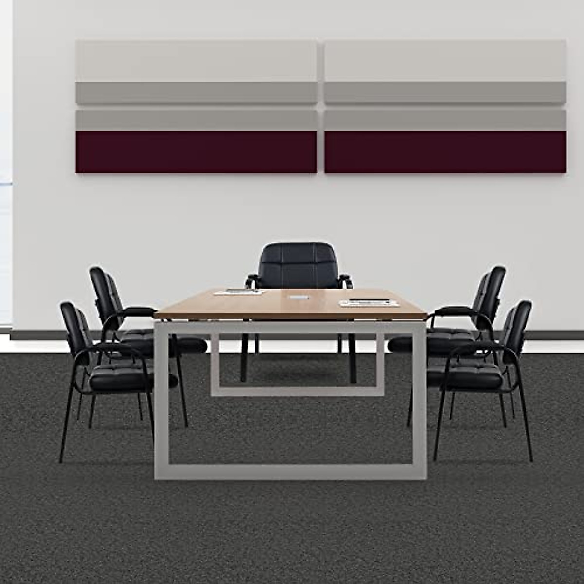 CLATINA Big & Tall 400 lbs Waiting Room Guest Chair, Leather Office Reception Chair No Wheels with Padded Arms for Elderly Home Desk Conference Room Lobby Side Salon Clinic, Black