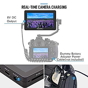 FEELWORLD F6 Plus 5.5 Inch Touch Screen DSLR Camera Field Monitor with 3D Lut Small Full HD 1920x1080 IPS Screen Suppor 4K HDMI Include Tilt Arm +Battery + Charger…