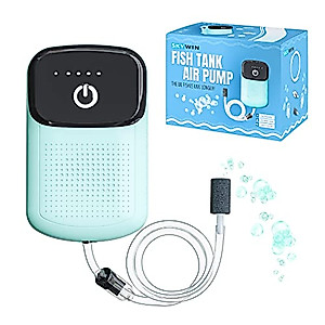 Skywin Fish Aerator Pump - 1 Pack Rechargeable Battery Powered Aquarium Air Pump - Portable Bait Aerator for Transporting Fish, Outdoor Fishing, Traveling, Moving, Bait Cooling, and Power Outages