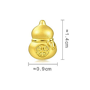 CHOW SANG SANG 999 24K Solid Gold 'Hello World' Gourd (Wulu) Charm Bracelet for Women 91360C