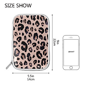 Leopard Print Cheetah Pink Pencil Case Pen Case Pencil Bag Pouch Zipper Organizer Stationery School Bag Holder Makeup Bag for Kids Teen Office