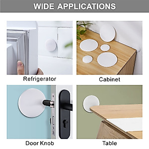Door Stoppers Wall Protector, A Set Includes 6pcs 3.15" + 6pcs 1.57", Strong Self-Adhesive Door Stoppers for Wall, Door Knob Wall Protector, Quiet Door Handle Bumpers