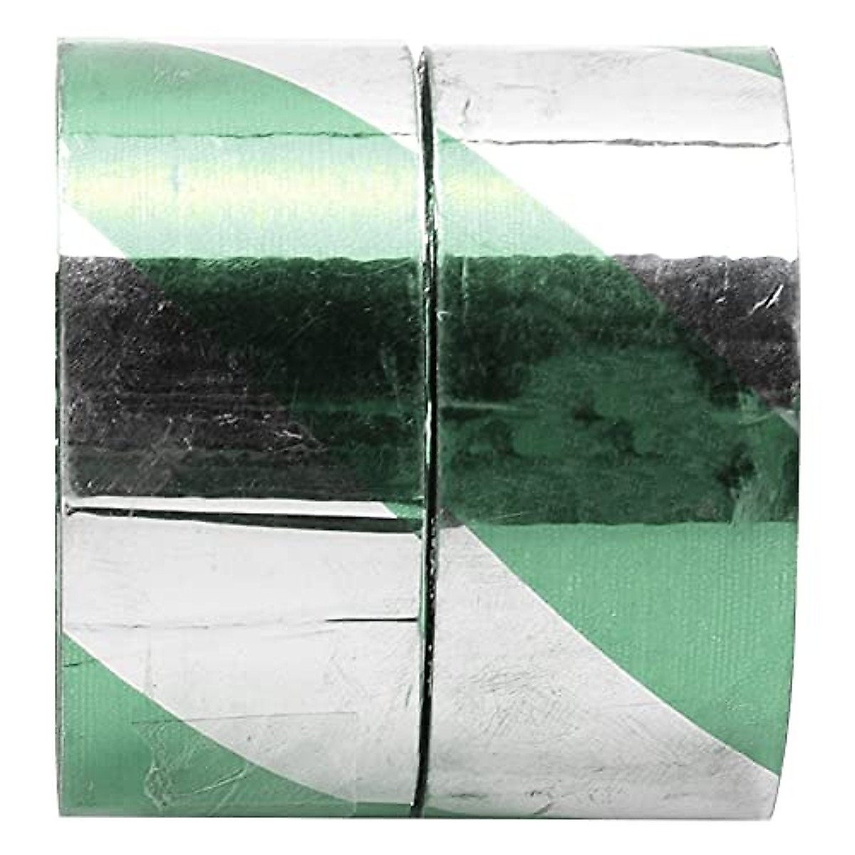 GLOGLOW Reflective Scare Birds Tape, Garden Orchard Accessories Bird Scare Ribbon Reflective Scare Tape Thick for Scare Birds Away(2 Pieces of Green Silver, 80m)