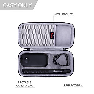 XANAD Hard Case for Insta360 GO 3 or Insta360 X3 or Insta360 X4 or ONE X2 Kit 360 Degree Waterproof Action Camera