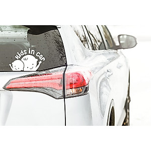 Hill Valley Dreamers HVD Kids in Car Decal Baby in Car Sticker Baby on Board car Decal Cute Baby Decal Kids on Board|White |7.5 in| HVD-21