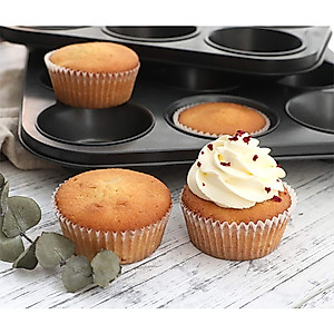 IELEK Non-stick Muffin Cupcake Pan for Baking Jumbo Donut Cake Molds Tins Tray Set Bakeware Dishwasher Microwave Safe
