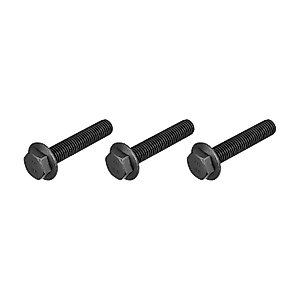 METALLIXITY Flanged Hex Head Bolts (M12x60mm) 3pcs, Hexagon Serrated Flange Bolt Fully Thread Screw - for House Construction Hardware Fasteners