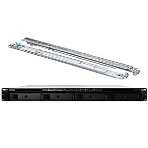 Synology RackStation RS1619xs+ iSCSI NAS Server with Intel Xeon 2.2GHz CPU, 64GB Memory, 4TB SSD and 24TB HDD, Rail Kit, DSM Operating System
