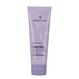 Pureology Style + Protect Shine Bright Taming Serum | For Color-Treated Hair | Shine-Enhancing, Smoothing Hair Serum | Sulfate-Free | Vegan | Updated Packaging | 4 Fl. Oz. |