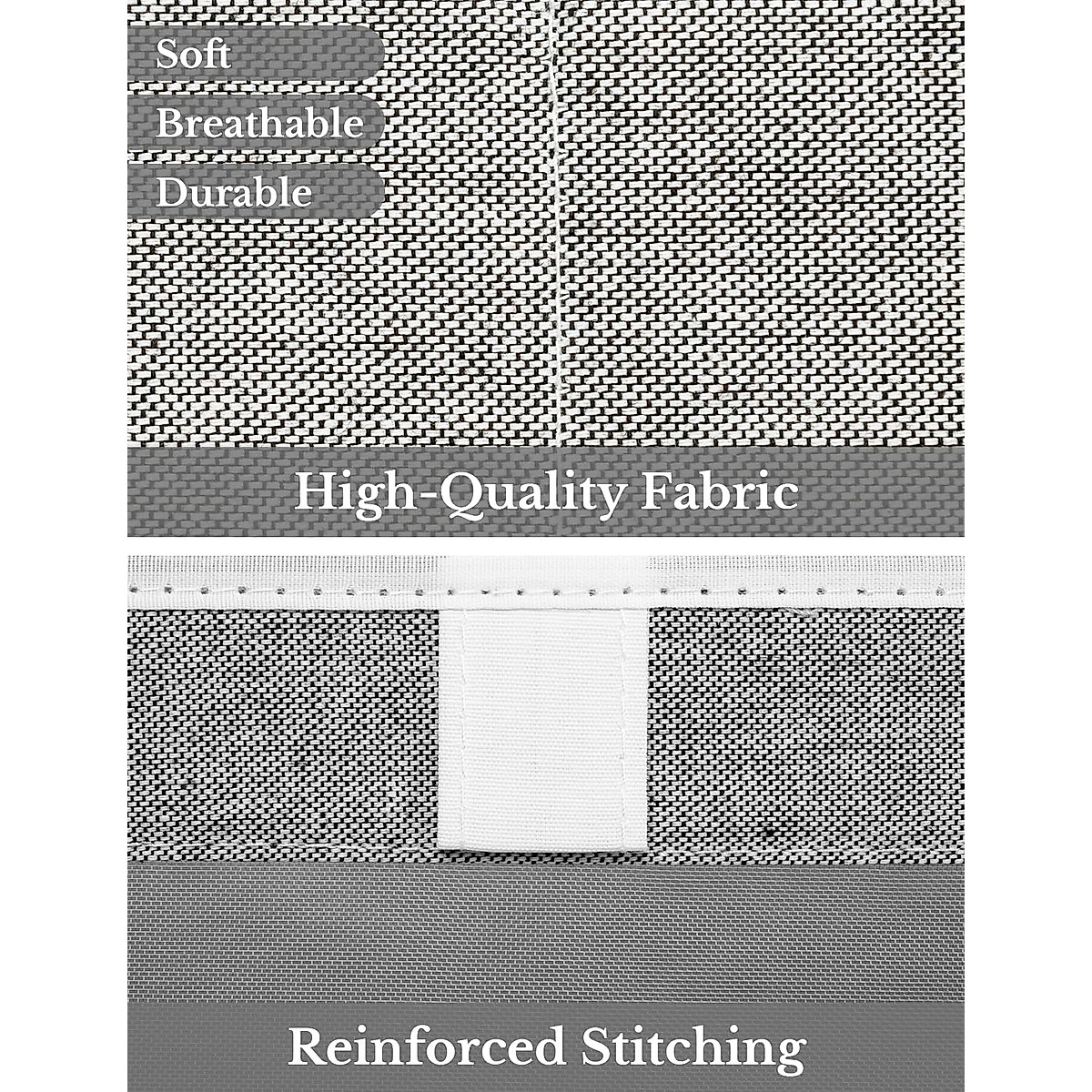 StorageWorks Closet Storage Bins, Large Storage Baskets with Clear Window and Handles, Fabric Organizer for Clothes, Foldable Cube for Shelves, Gray, 3 Pack