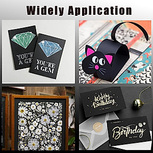 30 Sheets Black Cardstock, 8.5 x 11 Card Stock, 92lb/250gsm Thick Cover Stock, Heavyweight Printer Paper for Invitations, Scrapbooking, Crafting, DIY Projects, Decoration and Drawing