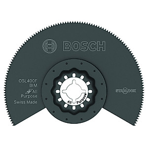 BOSCH OSL400F 1-Piece 4 In. Starlock Oscillating Multi Tool All Purpose Bi-Metal Segmented Saw Blade for Applications in Wood, Wood with Nails, Drywall, PVC, Metal (Nails and Staples)