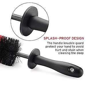Fitosy Wheel Rim Brush, Soft Bristle Long Master Car Wheel Brush Rim Tire Detailing Brush Car Washing Brush for Wheels Rims Exhaust Tips Vehicle Engine Motorcycles,No Scratches (Wheel)