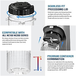 Omnikit Containers Replacement for Ninja Creami Pints and Lids - 4 Pack, 16oz Cups Compatible with NC301 NC300 NC299AMZ NC290 Series Ice Cream Maker - Airtight Anti-slip (Breeze series - 4 pack - 2)