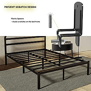 Homdock 6 PCS Non Slip Mattress Gaskets for Bed Frame/Anti-Slip Baffle/Mattress Gripper to Keep Mattress in Place/Elegant Black Finish