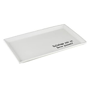 47th & Main Football Themed Ceramic Serveware, Platter, Georgia Bulldogs