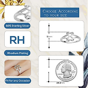 CloseoutWarehouse 925 Sterling Silver Hearts Infinity Fusion Ring (Comes in Colors) (Silver, 8)