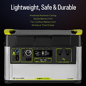 Goal Zero Yeti 1000 Core Portable Power Station, 1,000 W, Solar-Powered Generator (Solar Panel Not Included), USB-A/USB-C Ports and AC Outlets, Power for Camping (Yeti 1000 Core + Ranger 300BC)