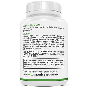 Quad Magnesium Blend by Vitamonk - with Magnesium Orotate, Glycinate Chelate, Magnesium Taurate and Di- Magnesium Malate - High Absorption Magnesium Complex for Sleep, Heart, and Mood
