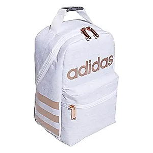 adidas Unisex Santiago Lunch Bag, Insulated School Food Container Box Discontinued, Jersey White/White/Rose Gold/2.0, One Size
