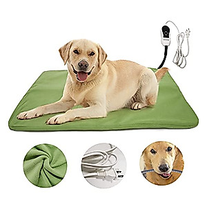 HELLOMOTO Large Pet Heating Pad for Large Cats/Dogs, Indoor Pet Heating Pad, Electric Pet Warmer with 8 Heating Settings, Auto Shut Off(20'' x 32'')-Pet3
