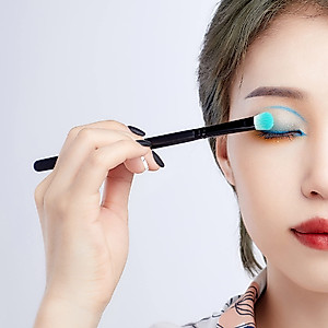 Jessup Eyeshadow Brush Set 12pcs Black Eye Makeup Brushes Set Professional with Natural Synthetic Hair for Eyebrow Eyelash Eyeliner Spoolie Blending, T322