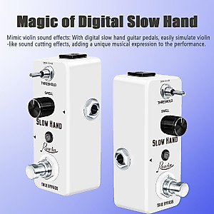 Rowin Digital Slow Hand Guitar Pedal Slow Gear for Electric Guitar Bass True Bypass (LEF-326)