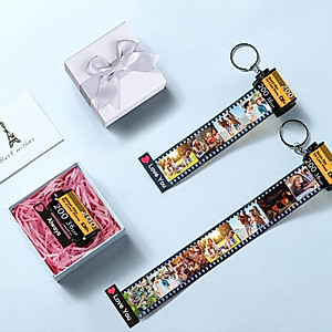 Yananka Personalized Camera Film Roll Keychain with Photo,Custom Personal Roll Keyring,Customized Pictures Gifts for Men Women (10 Photos)
