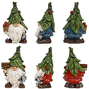 TERESA'S COLLECTIONS Garden Gnomes Statues Decorations for Yard, Set of 2 Cute Gnomes Holding Welcome Sign Garden Sculptures Figurines for Outdoor Patio Lawn Ornament Birthday Housewarming Gift