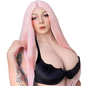 Silicone Breast Forms Breastplates Fake Breasts for Crossdressers B-C-D-E-G-H Cup Silicone Filled Breast Plate for Drag Queen