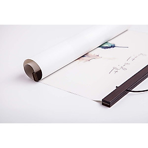 Artmag Magnetic Poster Hanger Frame, 16x24 16x22 16x20 Light Wood Wooden Magnet Canvas Artwork Print Poster Hangers Frames Hanging Kit (Walnut, 16")