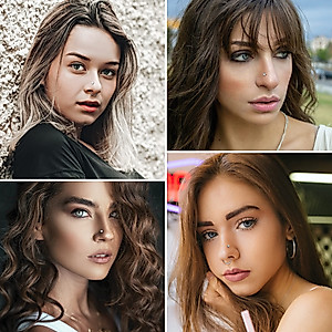 FINREZIO 27PCS 22G Surgical Steel Nose Rings Hoop Nose Studs for Women Men L Shaped Nose Rings Stud Cartilage Earrings Piercing Jewelry