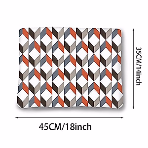 Charcoal Grey White Soft Warm Pet Throw Blanket for Pet Geometric Triangles Squares for Pets Beds Pets Blankets and Kennel Red Black 14" x 18"