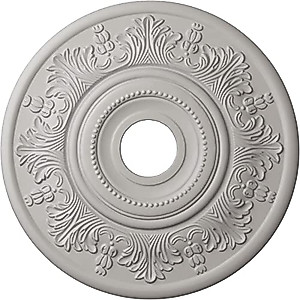 Ekena Millwork CM20VIUWF Vienna Ceiling Medallion, 20"OD x 3 1/2"ID x 1 1/2"P, Hand-Painted Ultra Pure White