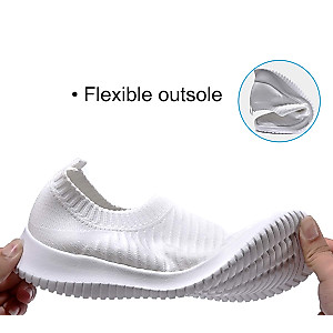 MAIITRIP Slip on Shoes for Women White Nursing Nurse Walking Sneakers Best Fashion Zapatos deportivos para Damas Gym Athletic Shoes Fall Casual,Size 7