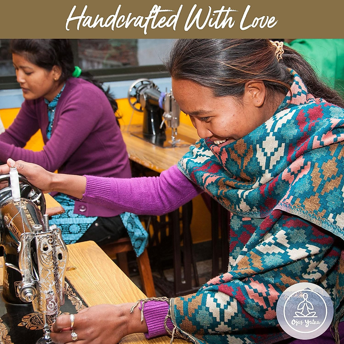 Ojas Yatra Large Hemp Backpack - Multi Pocket Organic Himalayan Student Bag Packs for Laptop - Boho/Hippie Himalayan Bag for Travel & Festivals